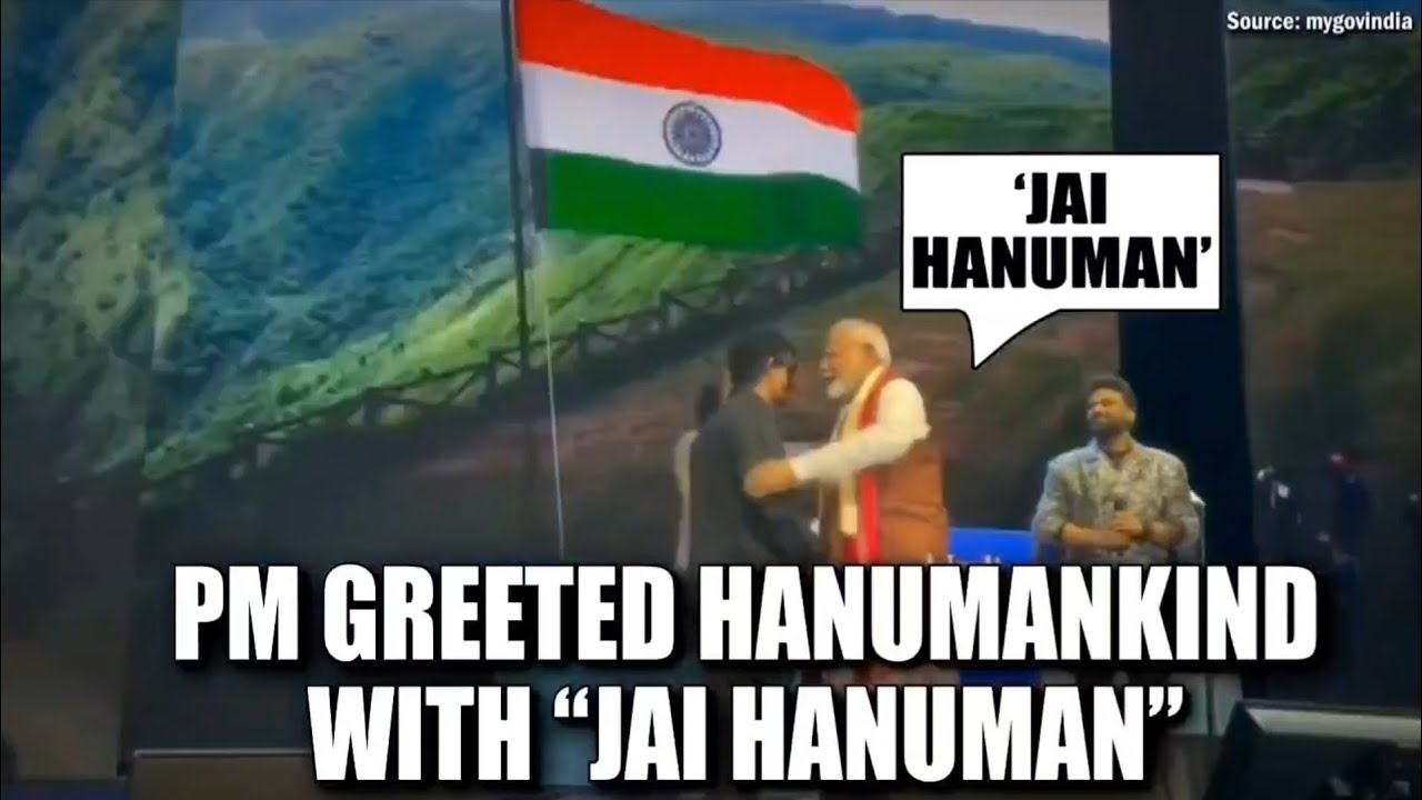 pm modi greeted Hanumankind with "jai hanuman" in New York, USA # ...