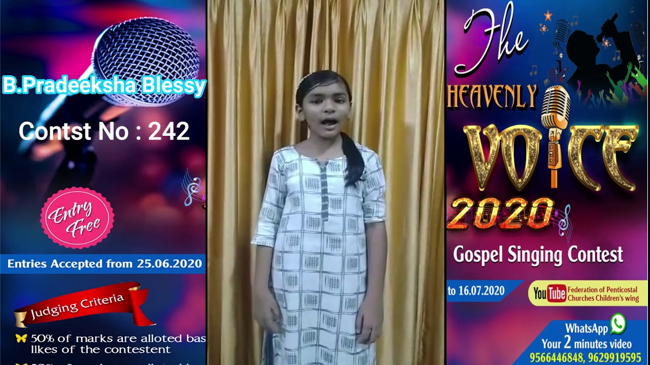 FPC_CDST : The HEAVENLY Voice 2020 - #242 B Pradeeksha Blessy, Blessed Life Revival church ...