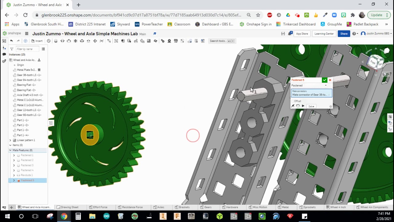 Wheel and Axle Simple Machines Lab with Onshape - YouTube