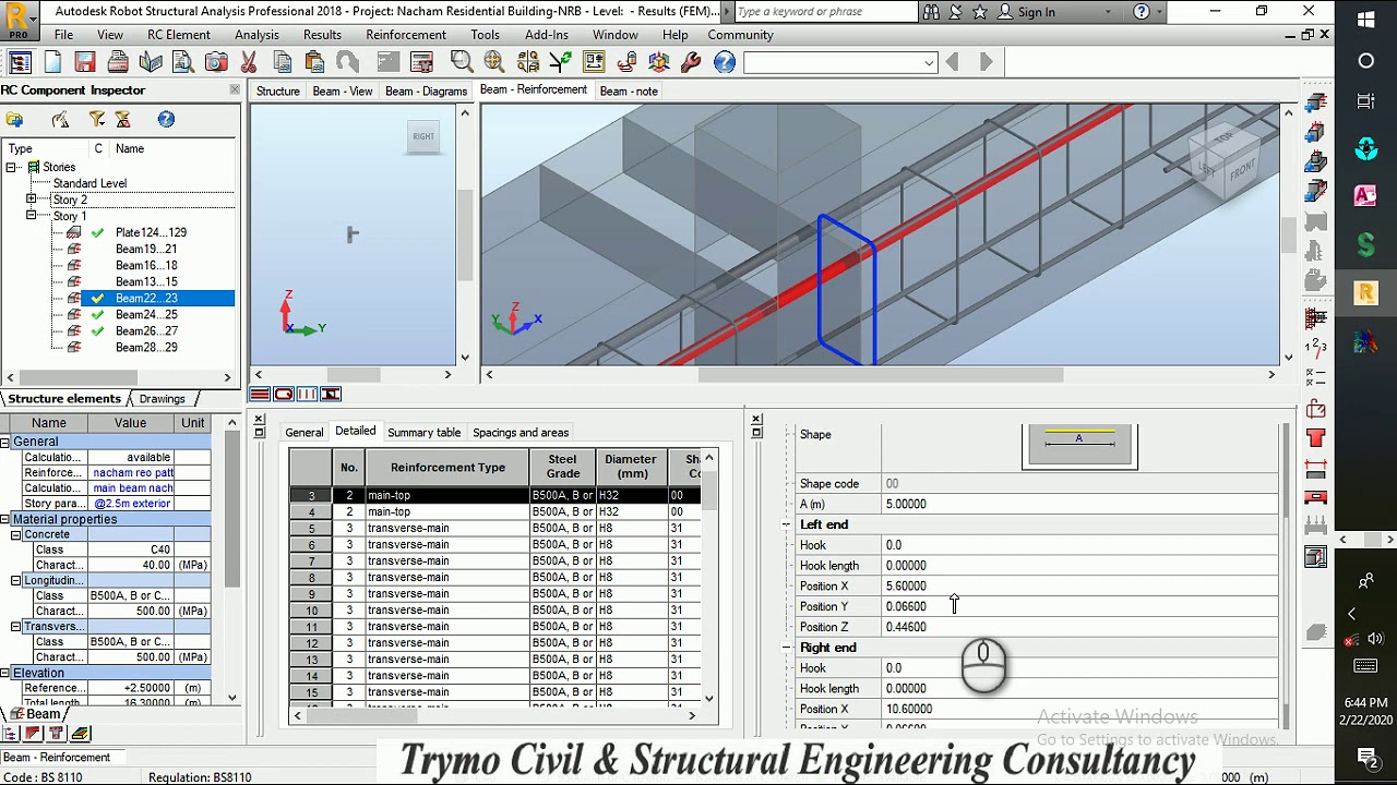 08D How to design continuous beam 22 23 - YouTube