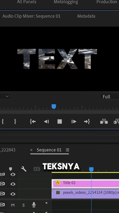 Tutorial Video dalam Text Premiere Pro - YouTube
