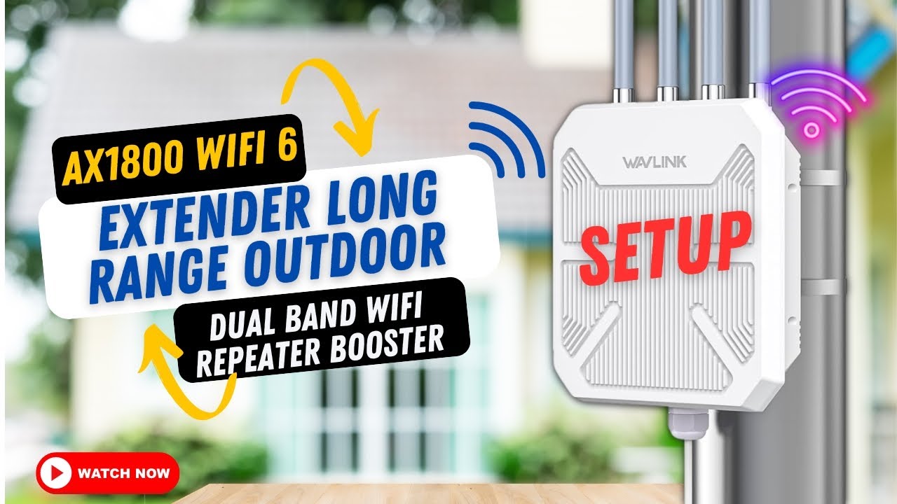AX1800 WiFi 6 Extender Long Range Outdoor Dual Band WiFi Repeater ...