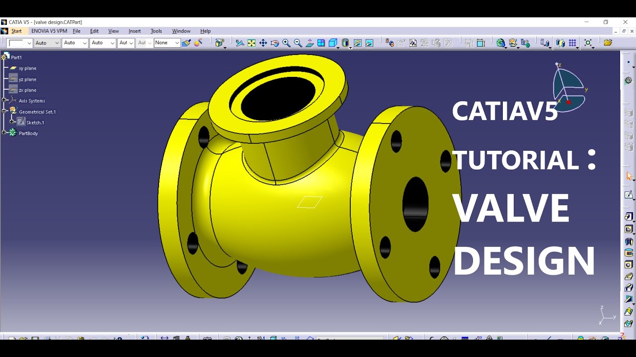 HOW TO DESIGN VALVE IN CATIAV5 FULL DETAILED - YouTube
