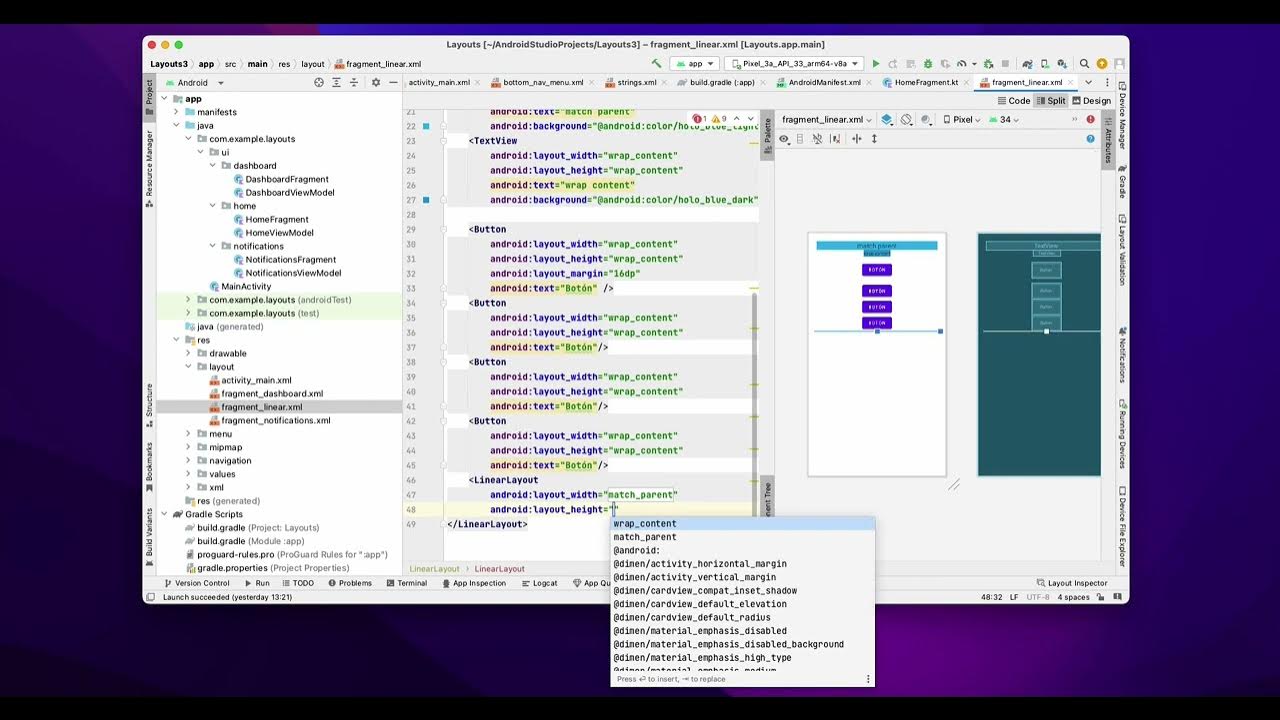 Kotlin: Layouts. 2. Márgenes - YouTube