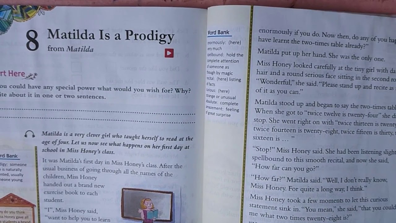 Chapter 8 Matilda is a Prodigy Objectives - YouTube