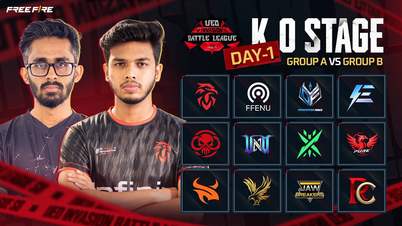 [🔴LIVE] Knockout Stage Day - 1 | Ueo Invasion Battle League Season 8 ft ...