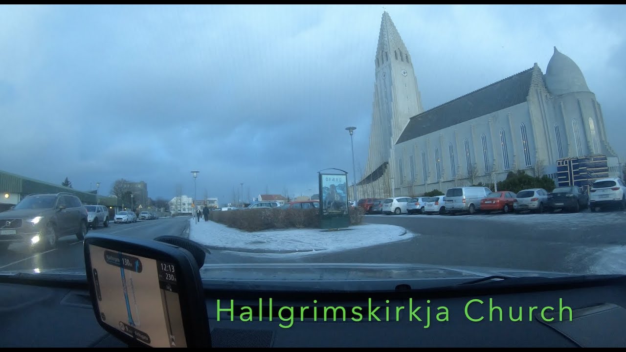Driving in Iceland, EP 4/5 Keflavik airport to Hallgrimskirkja church ...