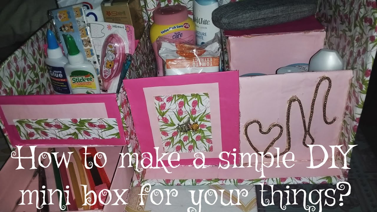 How to make a simple DIY mini box for your things? - YouTube