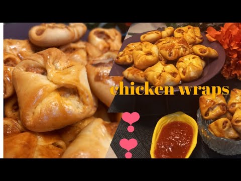 chicken wraps, chicken snack in unique way, #happy baking# home made is ...