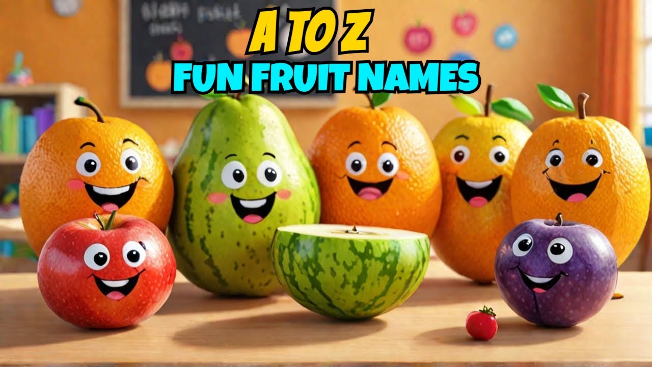 Learn A to Z Fruits with Fun Visuals | Educational Video for Kids ...