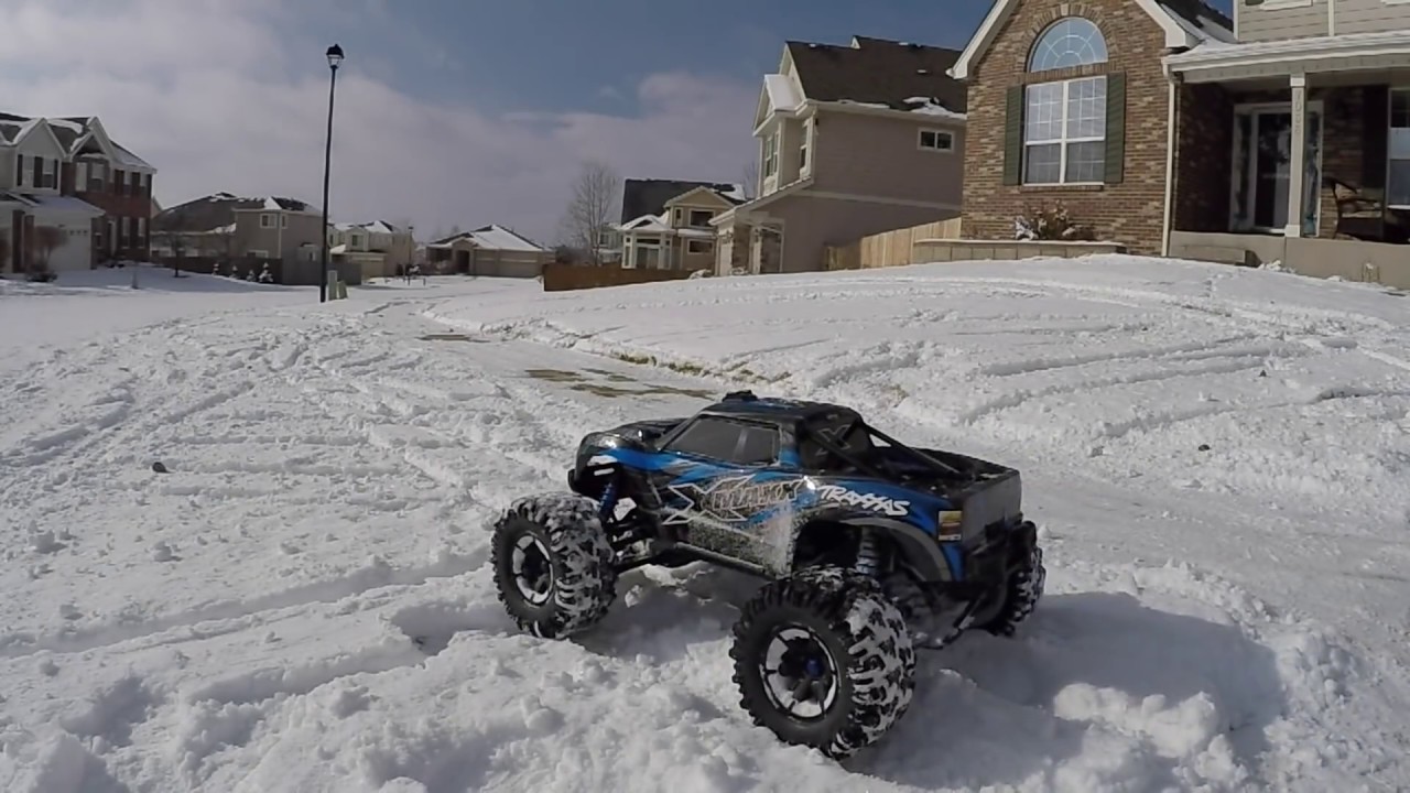 Traxxas X-Maxx Snow Run 9JAN - YouTube