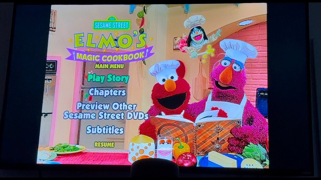 Sesame Street ELMO’S MAGIC COOKBOOK DVD Menu Walkthrough. - YouTube
