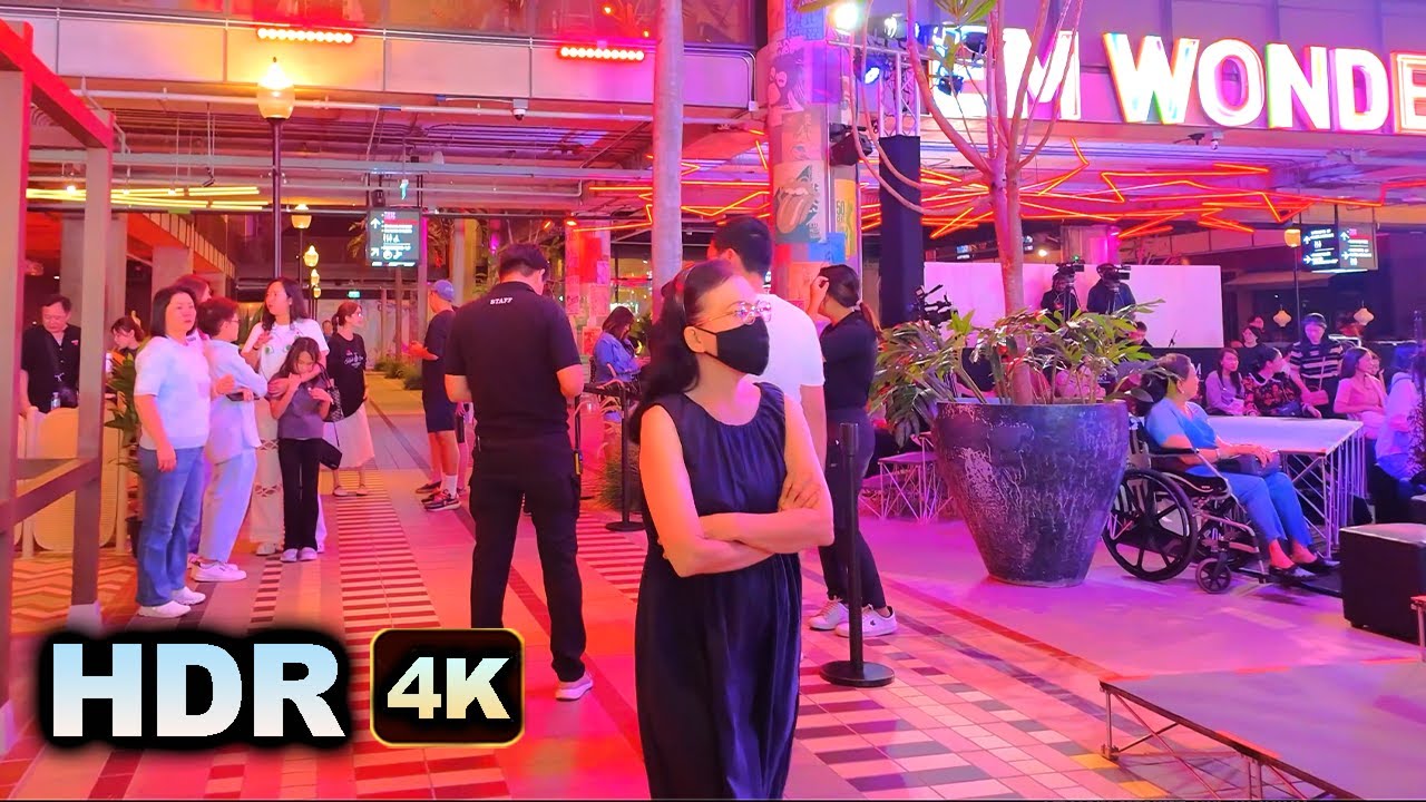 HDR 4K // Bangkok EmSphere Hall Tribe Sky Beach Club - Virtual Walk ...
