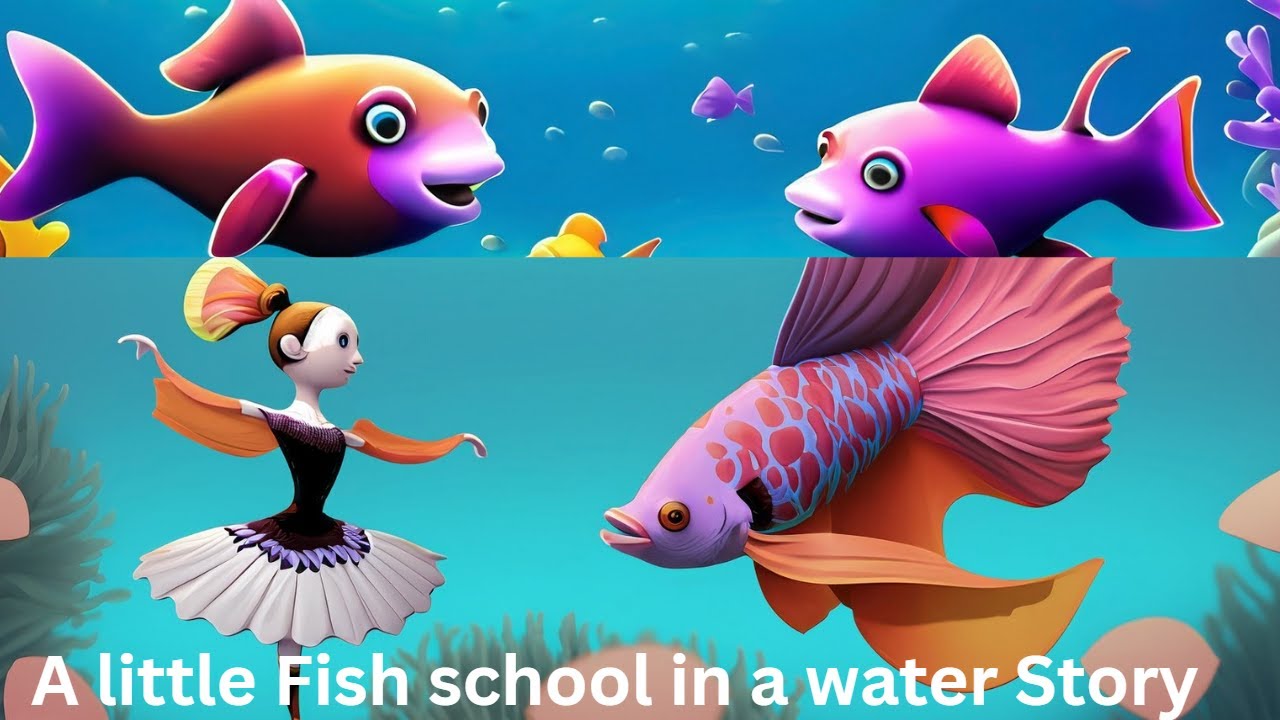 A little fish school in a water #story #badtimes kids cartoon animation ...