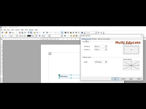 How to Change Text Direction or Rotation in OpenOffice Writer - YouTube