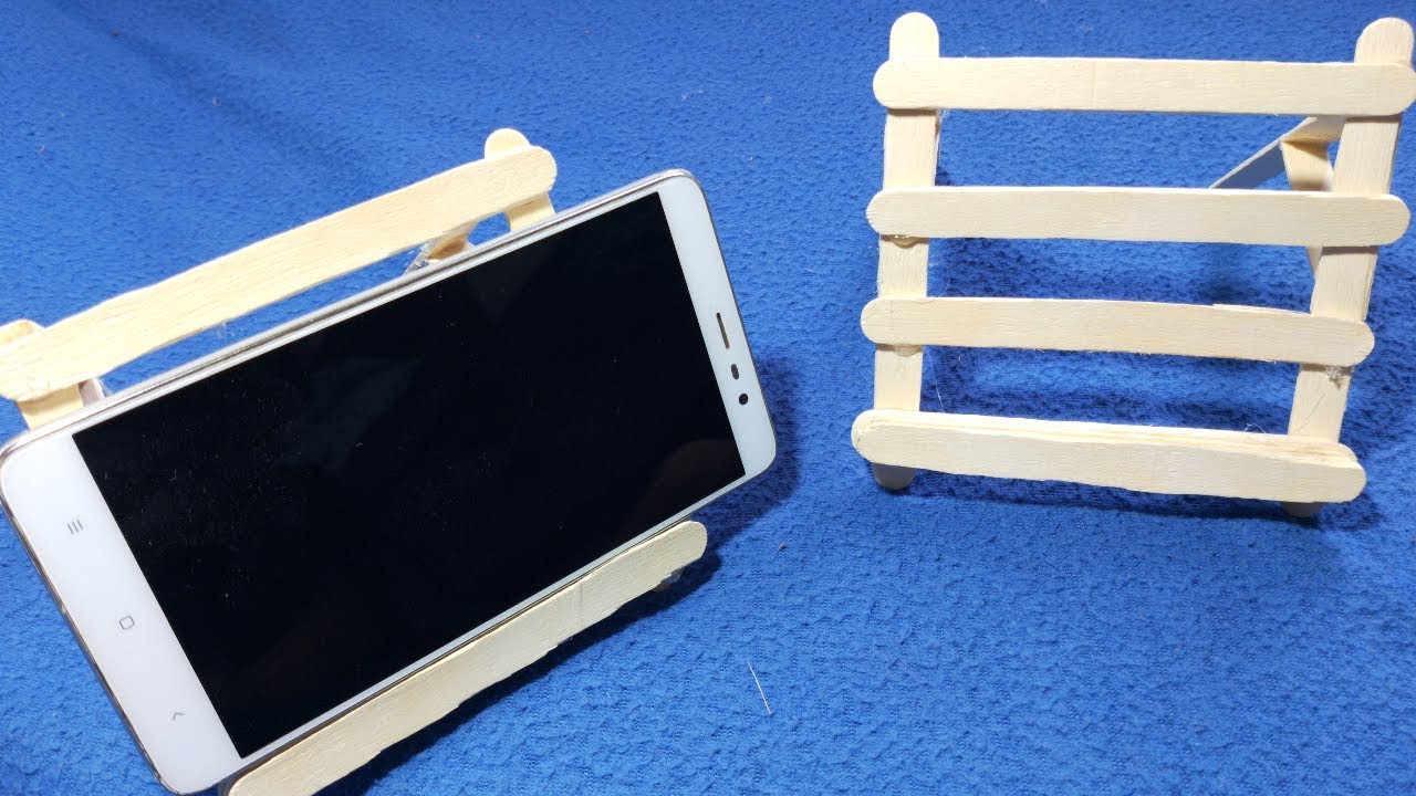 pop stick easy mobile stand making || mobile stand make ice stick - YouTube