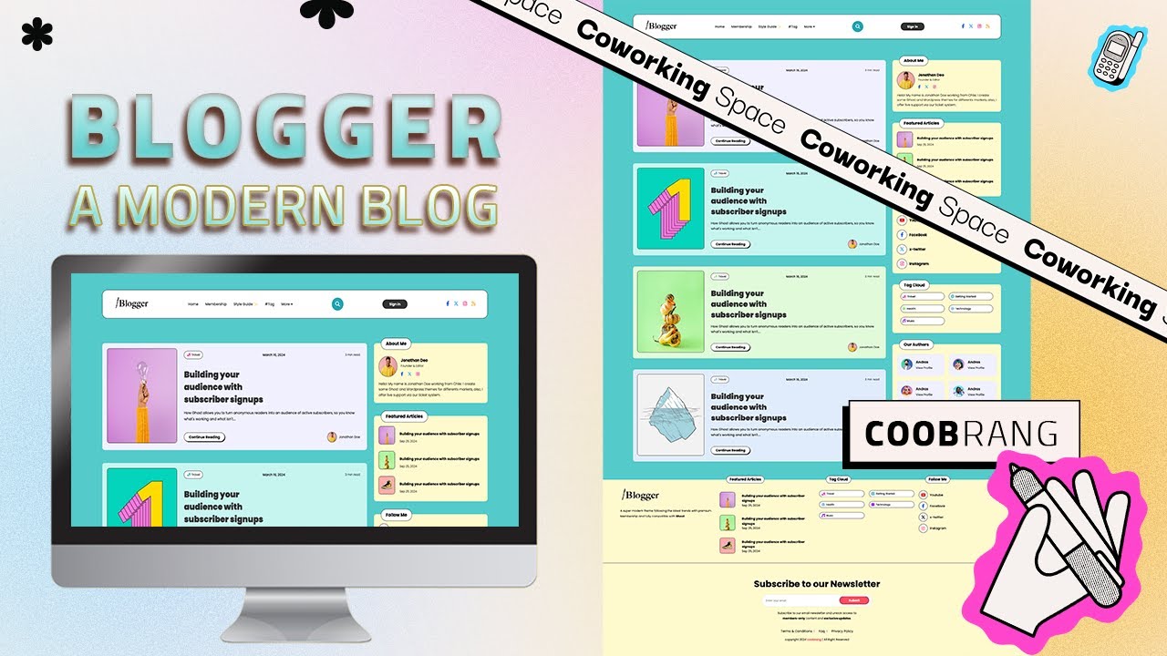Blogger - A modern blog with HTML, CSS & JS - Part 1 - YouTube