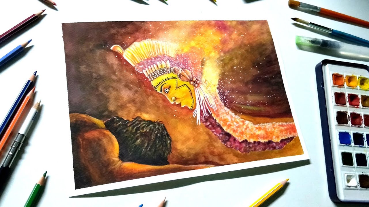 Kantara Movie Painting | Panjurli daiva | Rishab shetty - YouTube