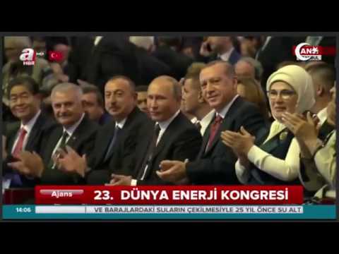 Dünya Enerji Kongresinde 15 Temmuz Şehitleri Unutulmadı.  Erdoğan - Putin