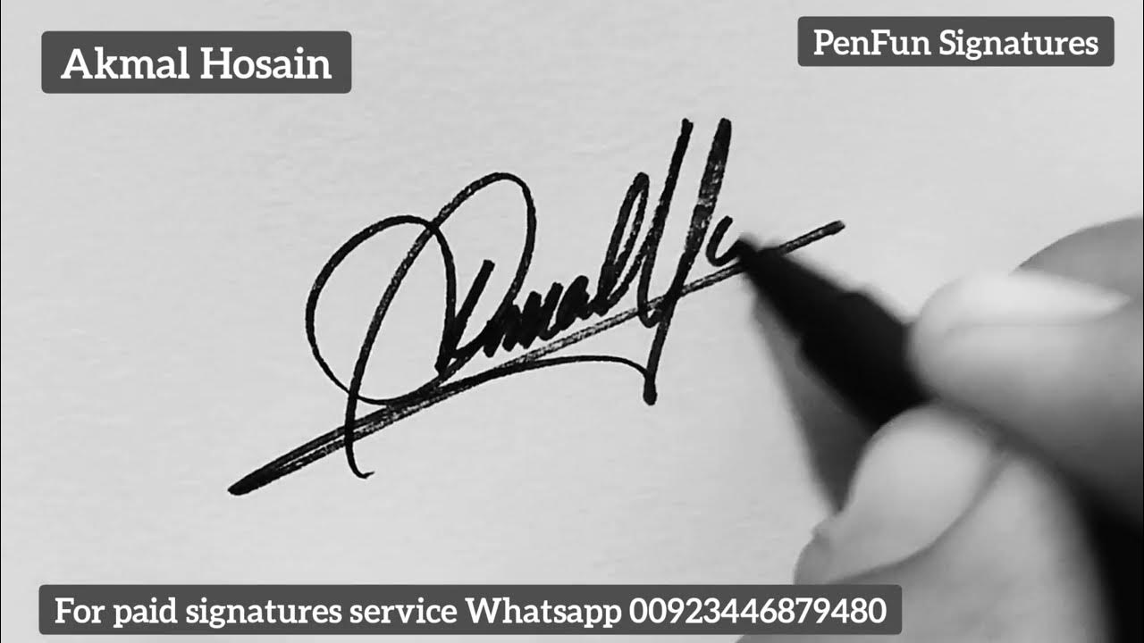 How to signature your name | Sign your name | Signature calligraphy art ...