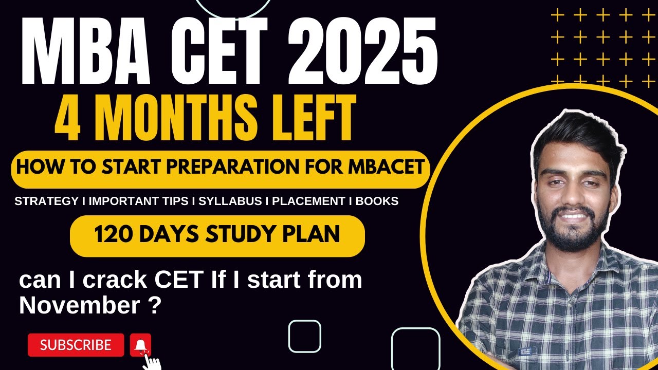 MBA CET 2025 I 120 Days Study Plan I Strategy I Books I Syllabus I ...