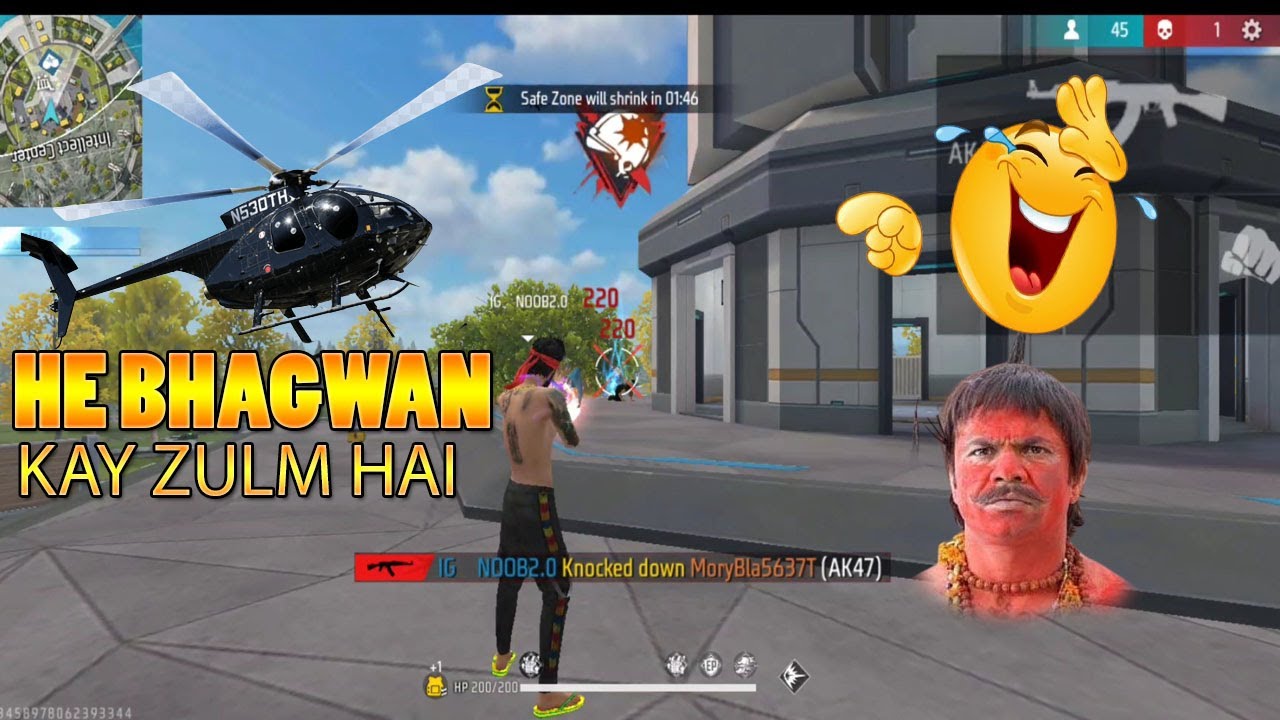 impossible gameplay with funny voice || FREE FIRE Funny Gameplay - YouTube