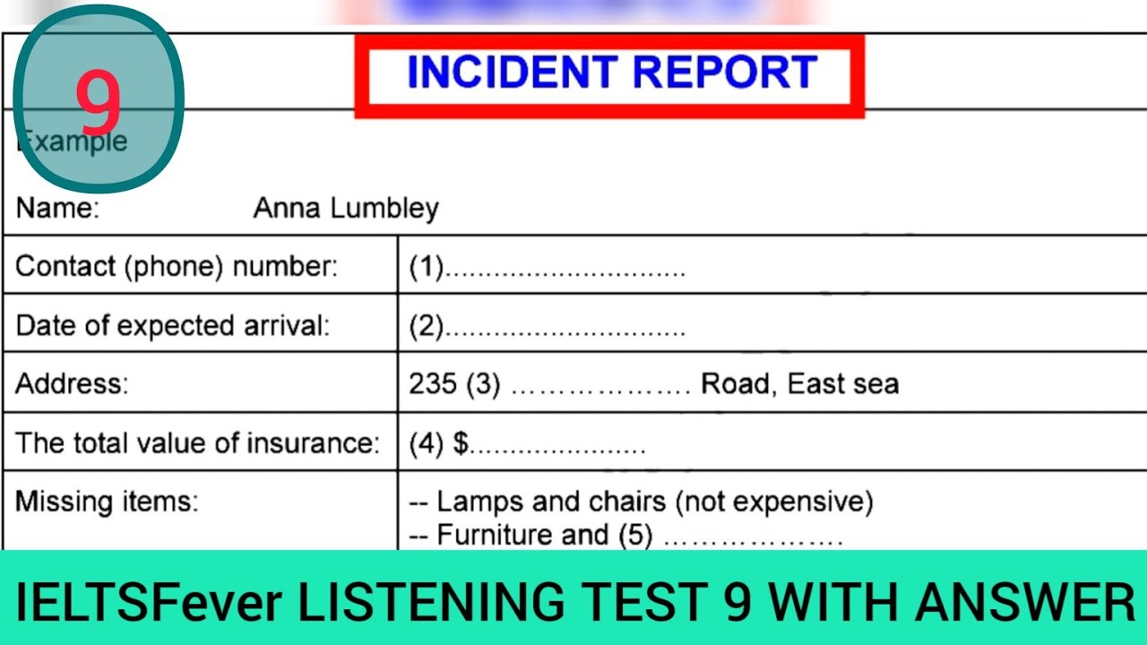 Ielts Fever Listening Test 9 Incident Report Time Perspectives ielts-fever-listening-test-9-incident-report-time-perspectives