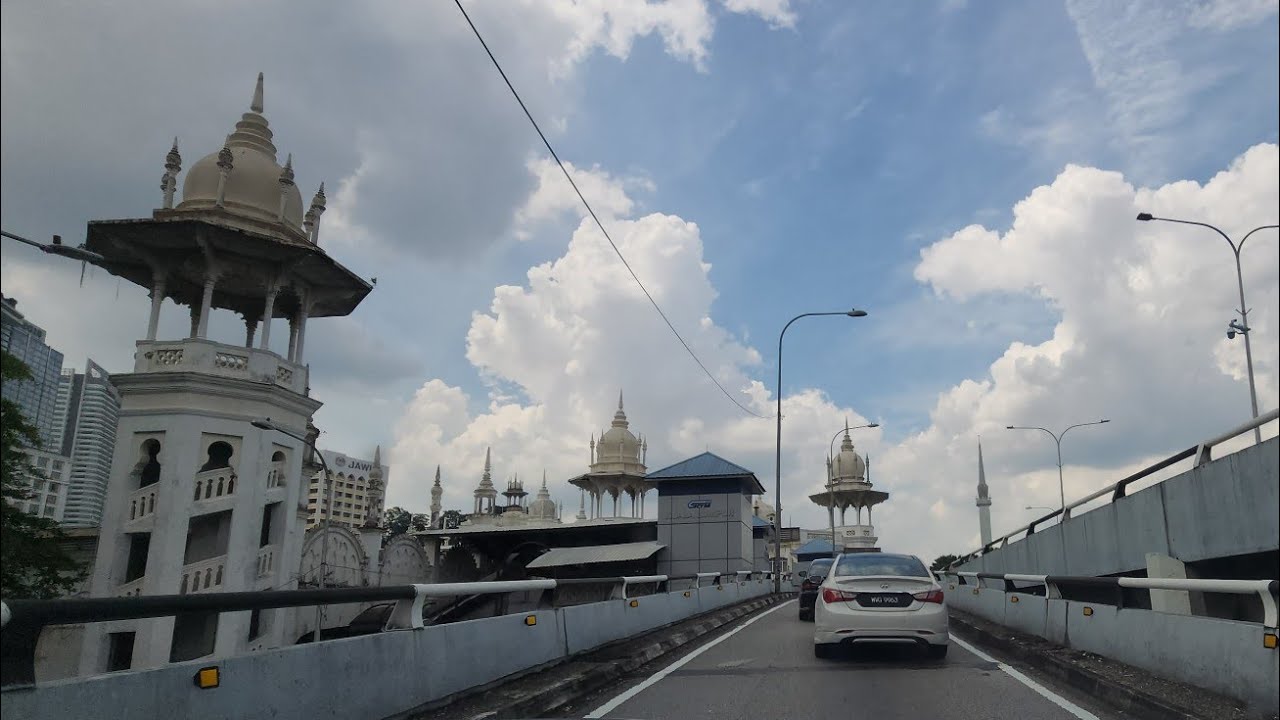 Driving out of Kuala Lumpur City to the North from Jalan Kinabalu to ...