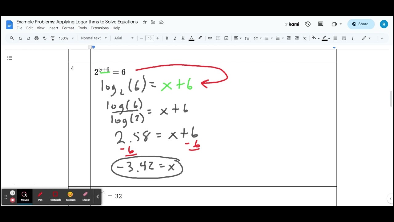 Applying Logarithms To Solve Equations Youtube 8887