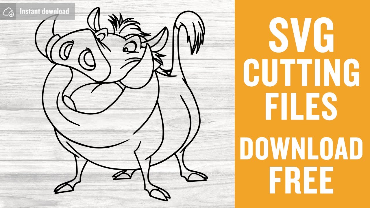 Pumbaa Svg Free Cut File for Cricut - YouTube