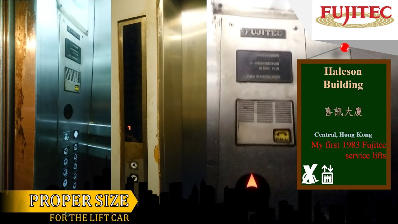 [New Year Special] Old Fujitec Traction Lift at Haleson Building, Hong ...