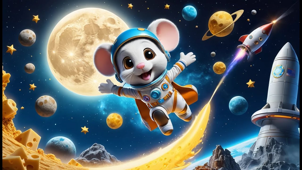 The Moon Mouse and His Cheese Rocket | Fun Nursery Rhyme for Kids ...