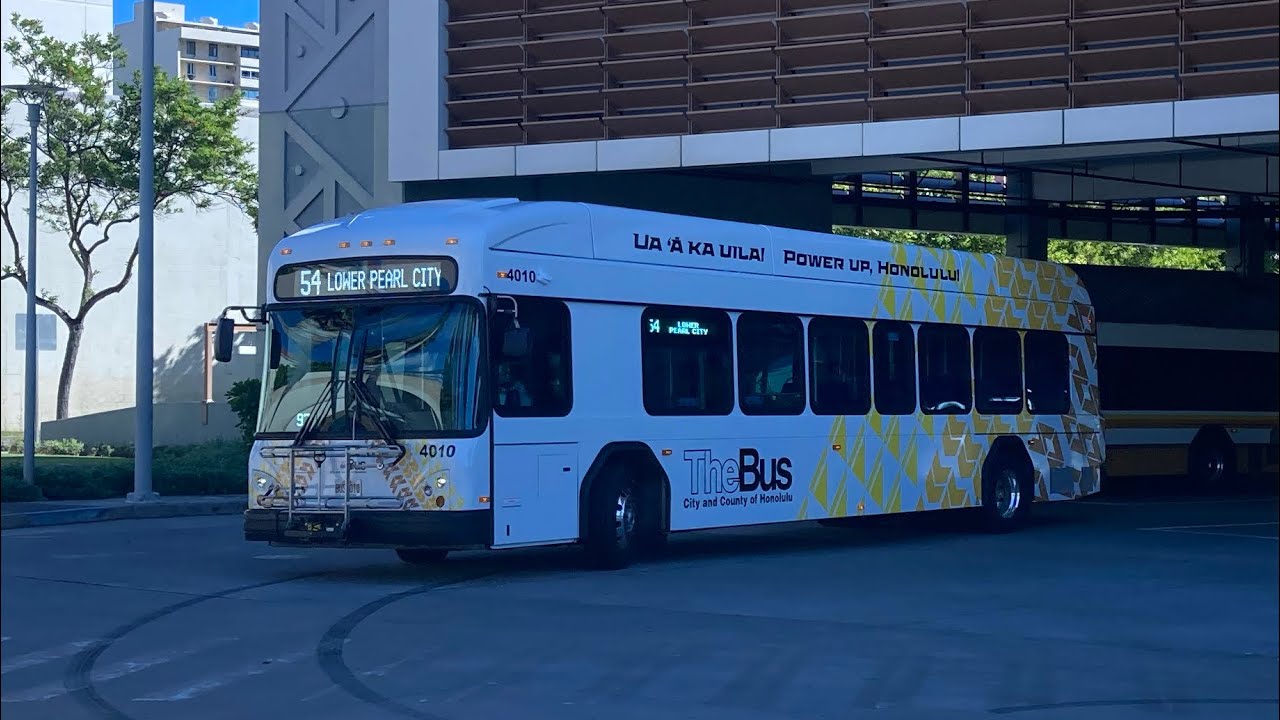 Honolulu TheBus Route 54 Lower Pearl City, Bus 4010 (Part 2) - YouTube