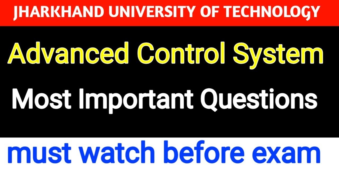 advanced control system important questions #jut #advancedcontrolsystem ...