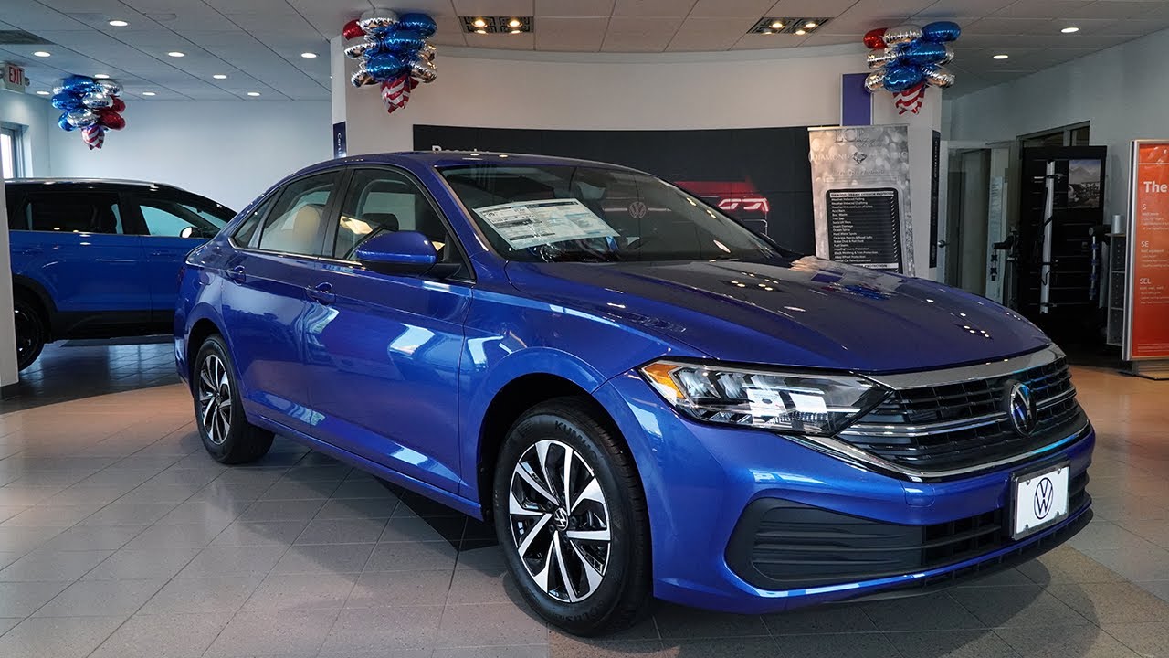 2023 Volkswagen Jetta S Rising Blue | Video Tour with Angel - YouTube