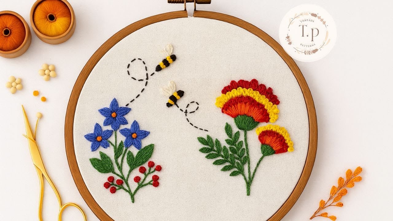 Easy Flower Stitch Tutorial | Perfect for Beginners - Floral Embroidery ...