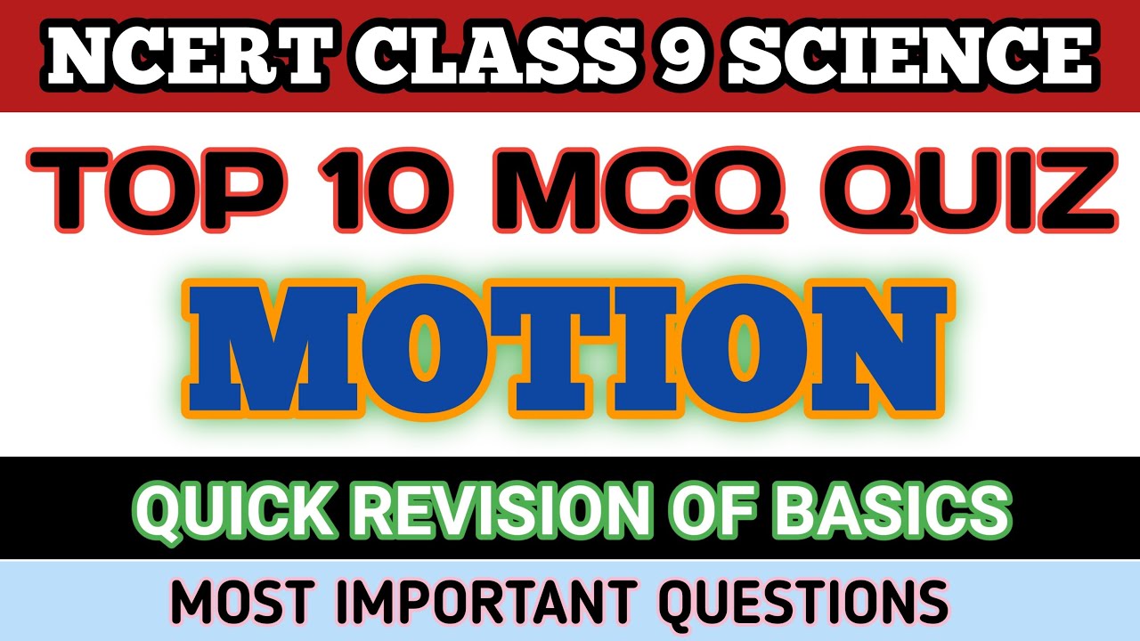 Mcq Class 9 Motion Introduction // Basic Definition based Questions ...
