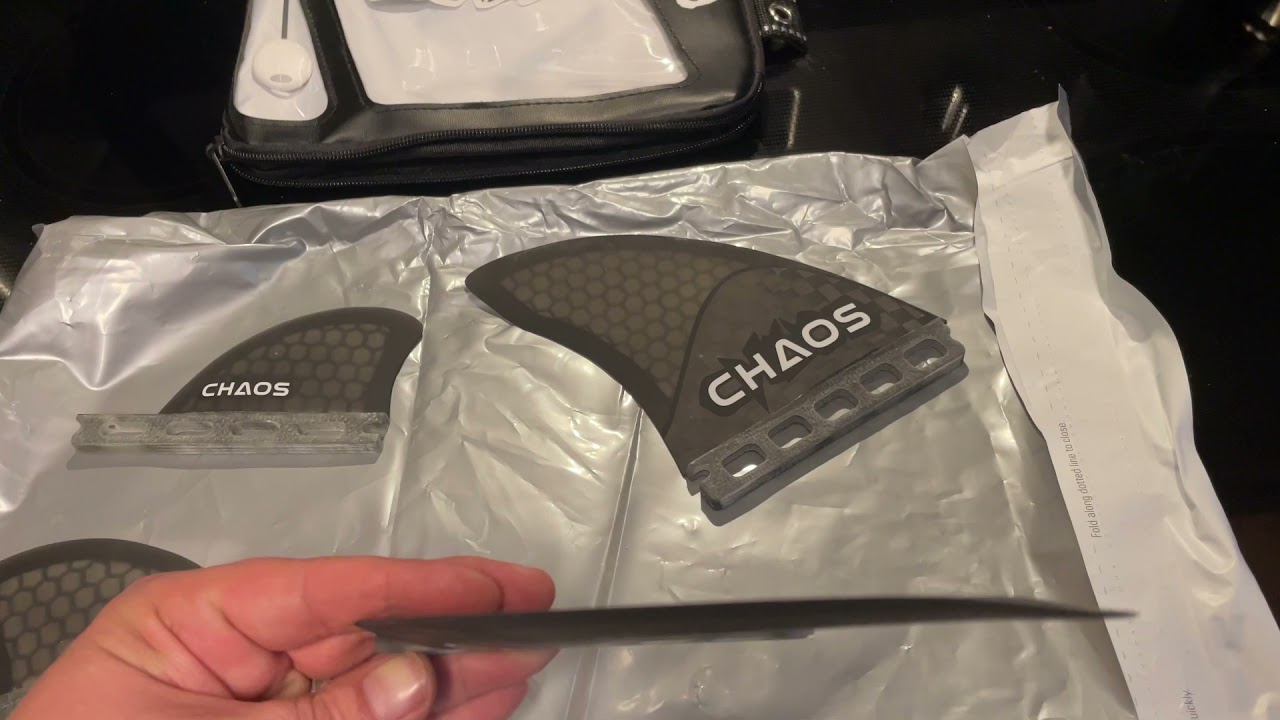 Chaos Surf Co Flare fins close-up - YouTube