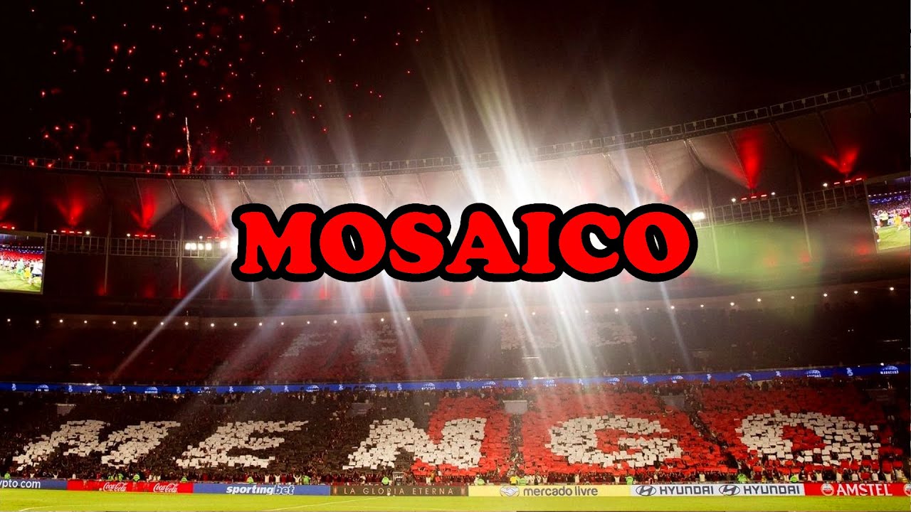 SENSACIONAL!! TORCIDA DO FLAMENGO FAZENDO MOSAICO EM TODO O MARACANÃ ...