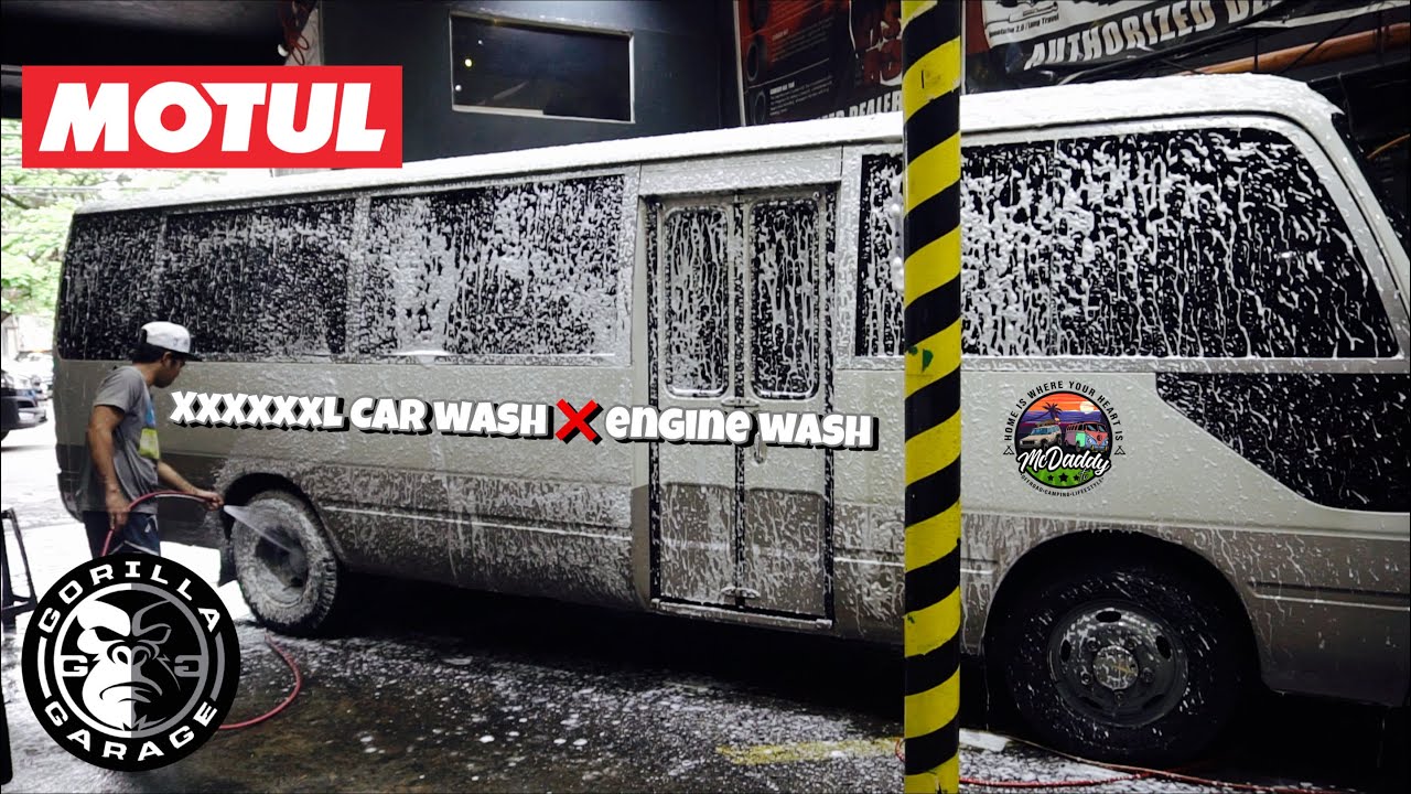 (ASMR) Toyota Coaster Deep Wash & Engine Wash - YouTube
