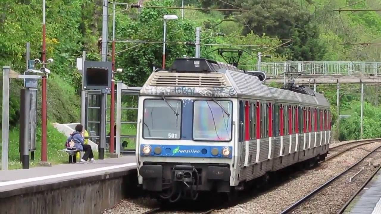 Paris Transilien L - Z 6400 en contresens - Chaville-Rive Droite - YouTube