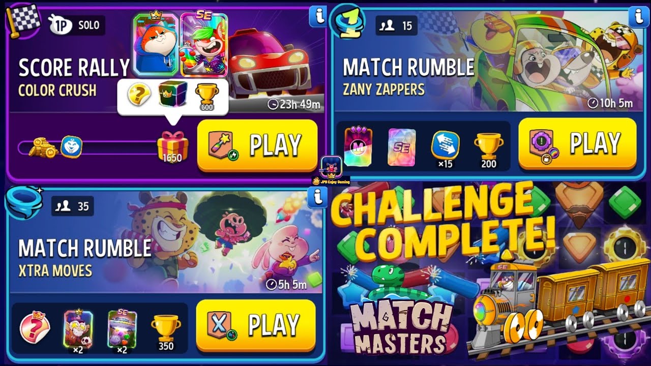 Color Crush Solo Challenge Score Rally 1650 Score/ 2 Match Rumble Match ...