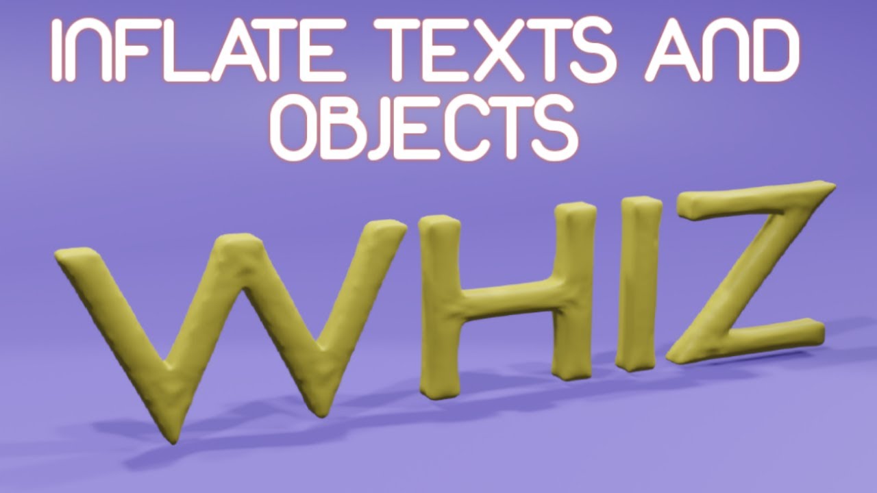 Inflate texts and Objects - Blender - YouTube