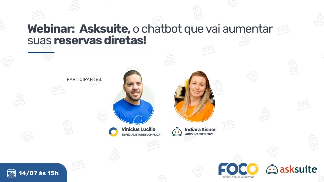Webinar: Asksuite, o chatbot que vai aumentar suas reservas diretas! - YouTube