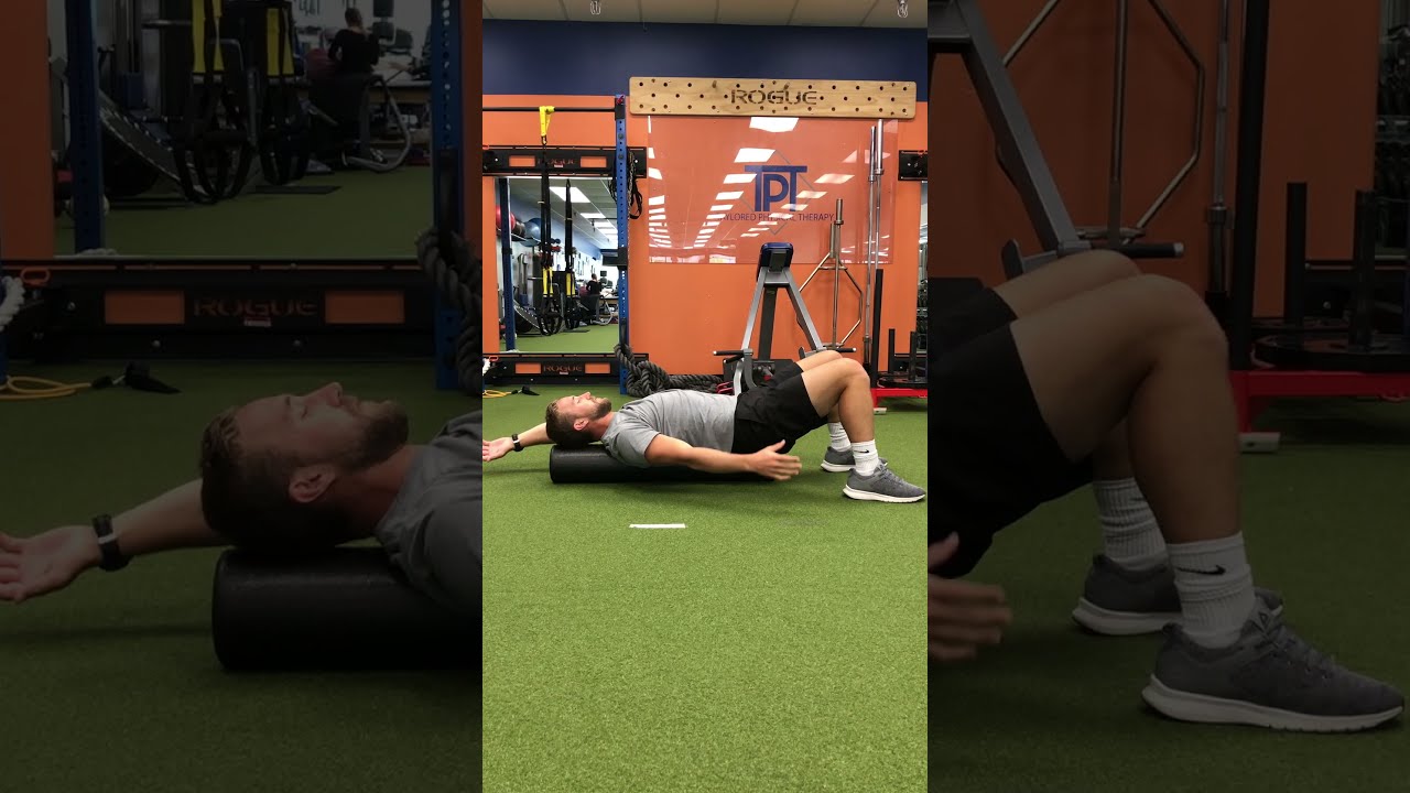 Shoulder Flexion Stretch on Foam Roller - YouTube