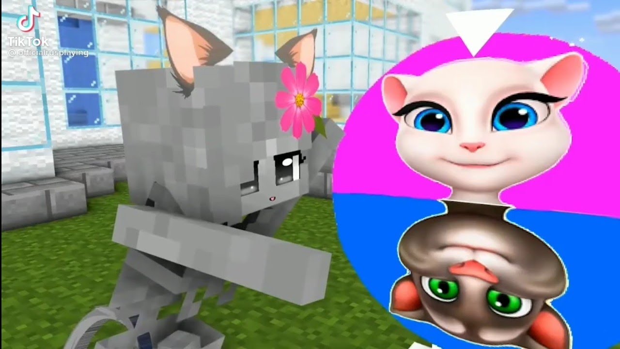 Minecraft - Talking Tom & Angel 🤩 Tiktok Animation #short - YouTube