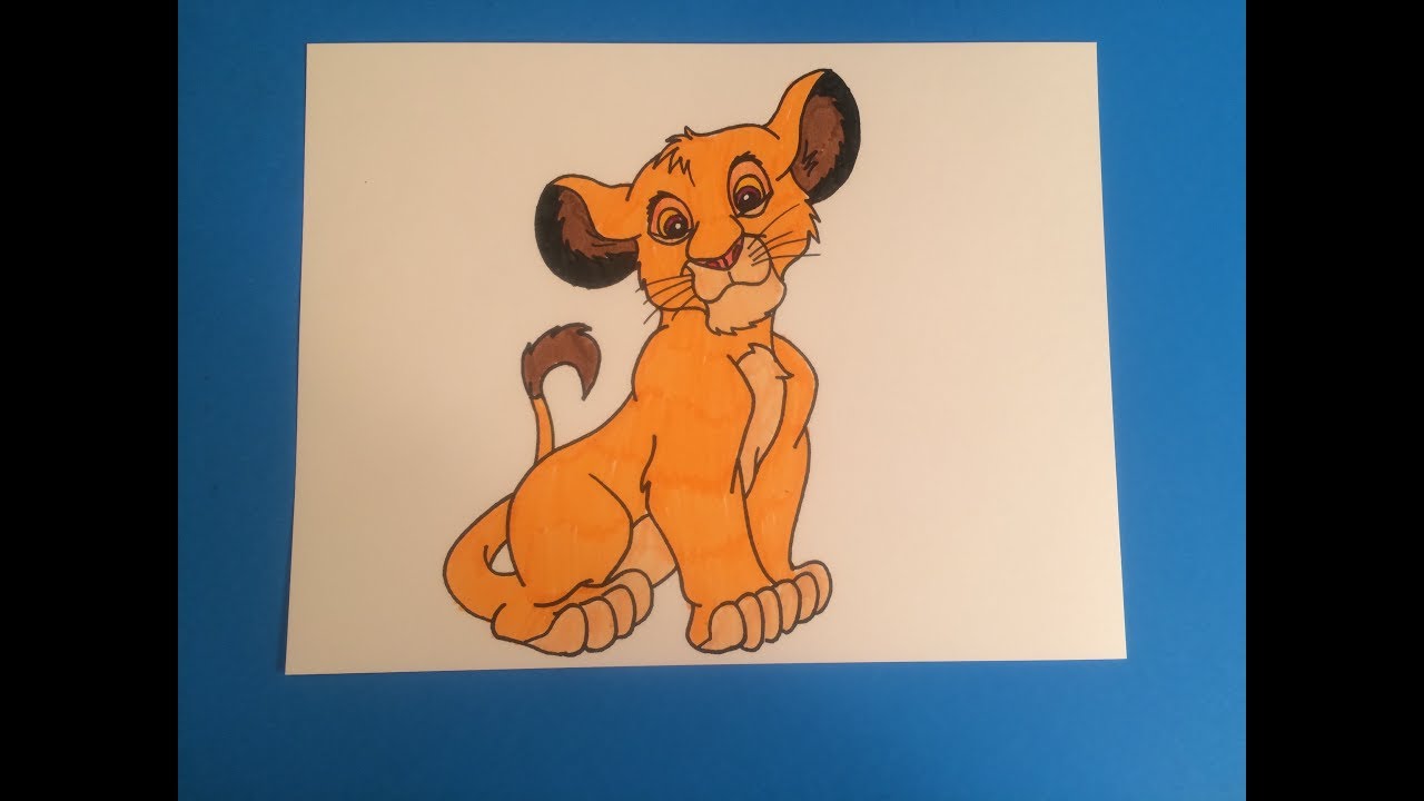 Simba Drawing and Coloring - YouTube
