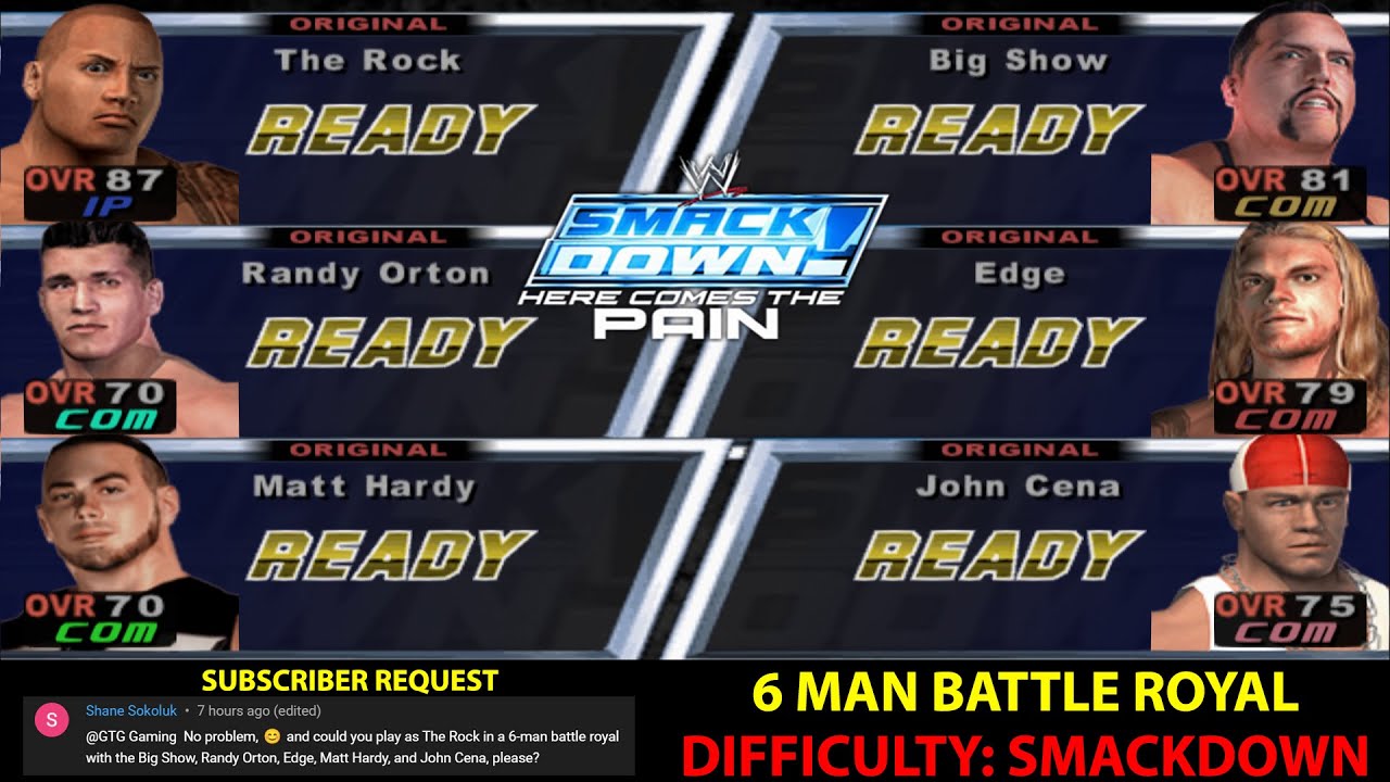 6-man battle royal - The Rock Vs Big Show Vs Randy Orton Vs Edge Vs ...