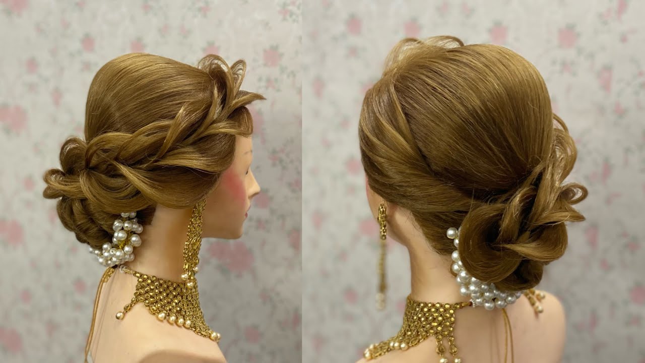 Hair style girl for party wedding | Front hair style girl by irfan ...