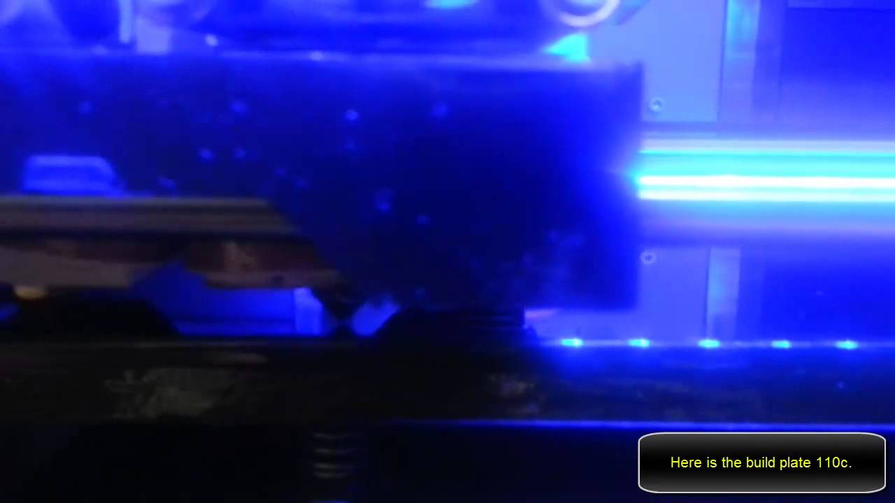 Makerbot Replicator 2x build plate warping - YouTube